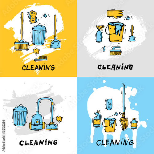 Vintage Clip Art Cleaning Services