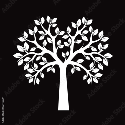 "White Tree. Vector Illustration." Stock image and royalty-free vector ...