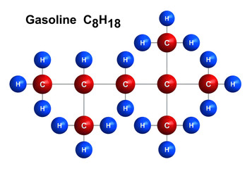Chemical Formula And Molecule Model Of Nonane C9h20 Stock Serotonin