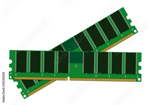 "The computer memory on white background. Flat vector isolated ...