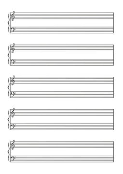 Printable Piano Staff Paper