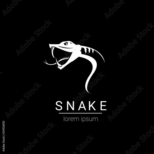 "vector snake simple logo design element." Stock image and royalty-free ...