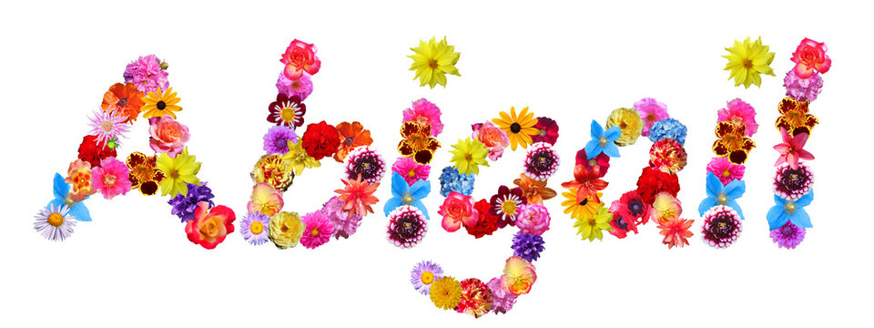 The Name Abigail In Glitter