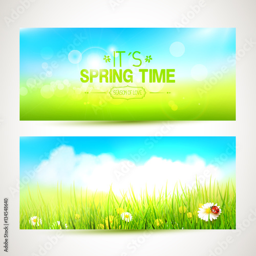 "Spring banners or headers" Stock image and royalty-free vector files ...