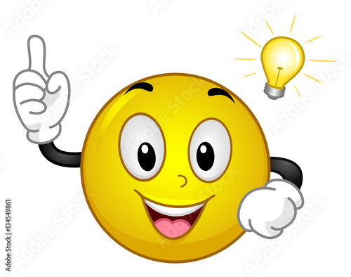 "Smiley Idea Light Bulb Moment" Stock image and royalty-free vector ...