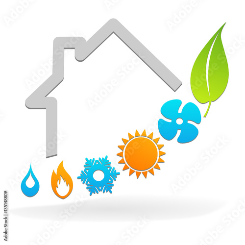 Logo Plombier Climatisation Chauffage Fichier Vectoriel Libre De