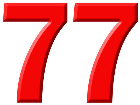 Number 77 Clipart Transparent Background, Black Gradient 3d, 53% OFF