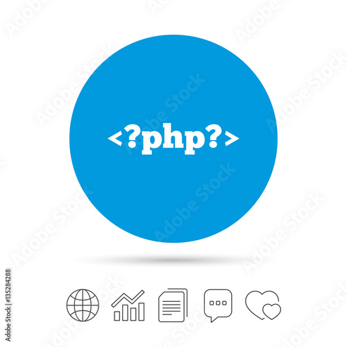 "PHP sign icon. Programming language symbol." Stock image and royalty ...