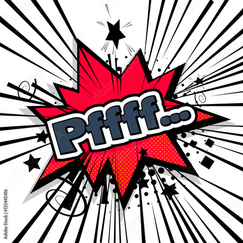 "Lettering pff comic text sound" Stock image and royalty-free vector ...
