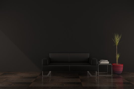 Black Room Background