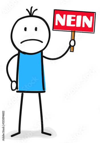 "Figur sagt Nein mit Schild" Stockfotos und lizenzfreie Vektoren auf ...