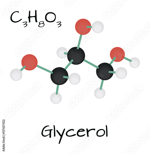Glycerol Molecule Model