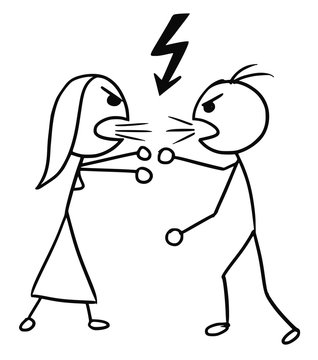 Fighting Couple Cartoon Images – Browse 4,128 Stock Photos, Vectors ...