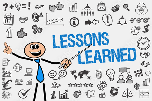 "Lessons Learned / Mann mit Symbole" Stockfotos und lizenzfreie Bilder ...