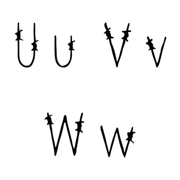 Barb Wire Letters Images – Browse 1,312 Stock Photos, Vectors, and ...