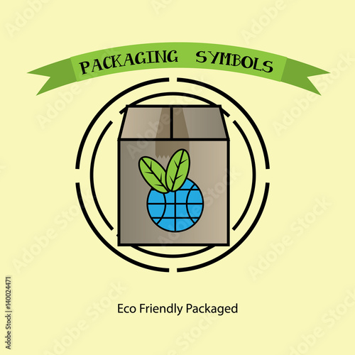"eco friendly packaged packaging icons. vector illustration" Stock ...