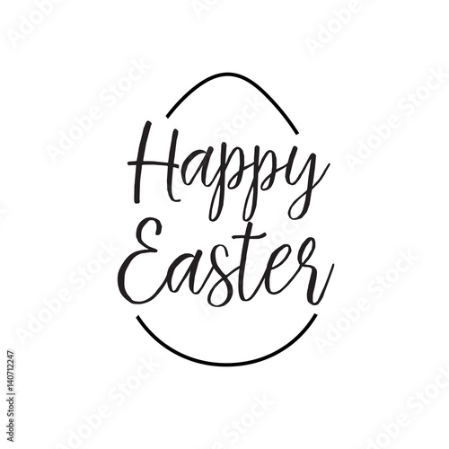Happy Easter Lettering In Egg Shape Stock Image And Royalty Free