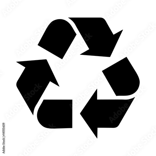 "Schwarzes einfaches Symbol - Recycling" Imagens e vetores de stock ...