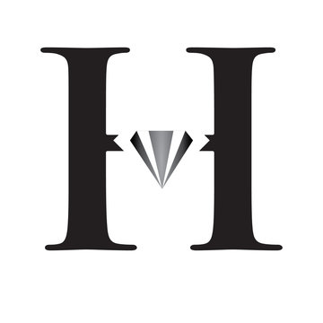 Alphabet H In Diamond