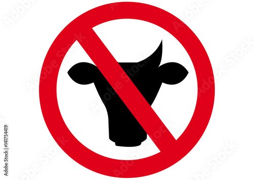 " Schild Rind verboten" Stock image and royalty-free vector files on ...