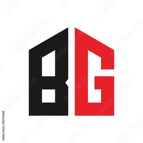 "b and g logo vector. home logo." Stock image and royalty-free vector ...