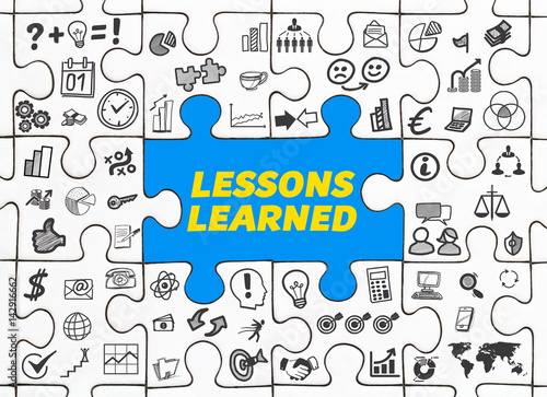 "Lessons Learned / Puzzle mit Symbole" Stock photo and royalty-free ...