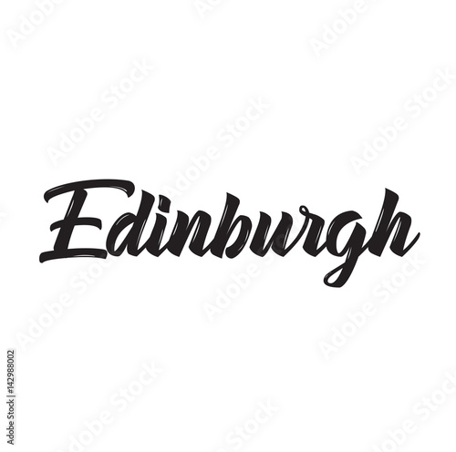 "edinburgh, text design. Vector calligraphy. Typography poster ...