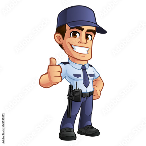 "Nice security guard, he's dressed in uniform" Imágenes de archivo y ...