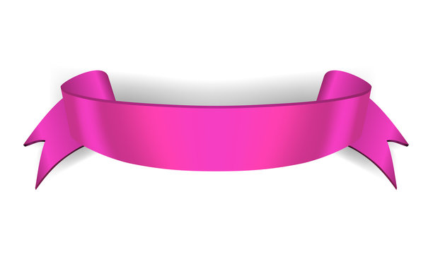 Pink Scroll Ribbon Banner