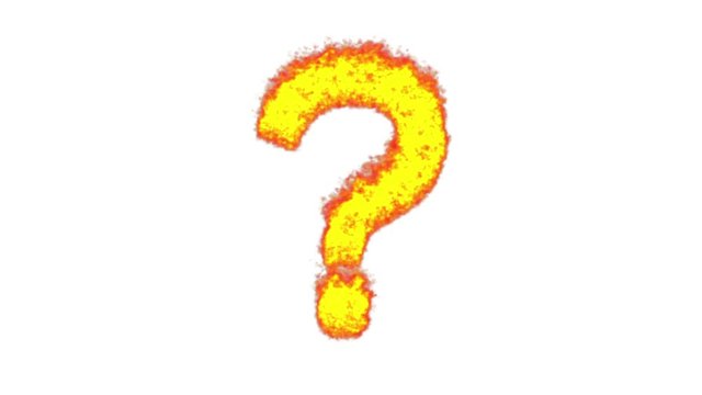 Animated Flame Question Mark