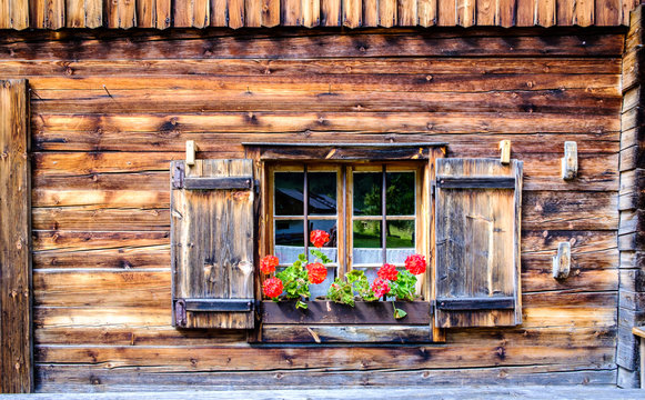 Log Cabin Window