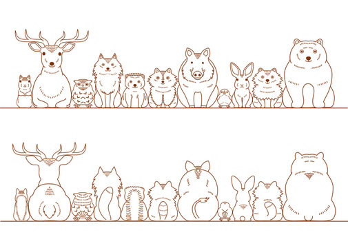Forest Animals Clipart Black And White