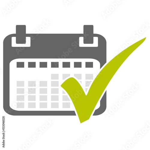 "Kalender Icon mit grünem Häkchen" Stockfotos und lizenzfreie Bilder ...