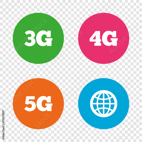 "Mobile telecommunications icons. 3G, 4G and 5G." obrazów stockowych i ...