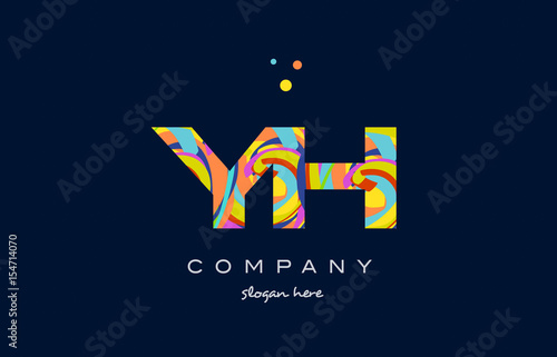 Yh Y H Colorful Alphabet Letter Logo Icon Template Vector Fichier Vectoriel Libre De Droits