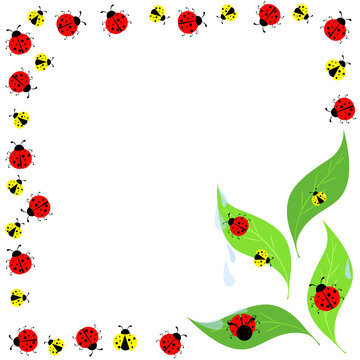 Ladybug Border Frame Printable, 40% OFF
