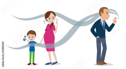 "passive smoking concept, second-hand smoking, involuntary smoking ...