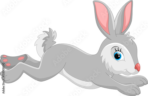 "Cute cartoon rabbit running" Stock image and royalty-free vector files ...