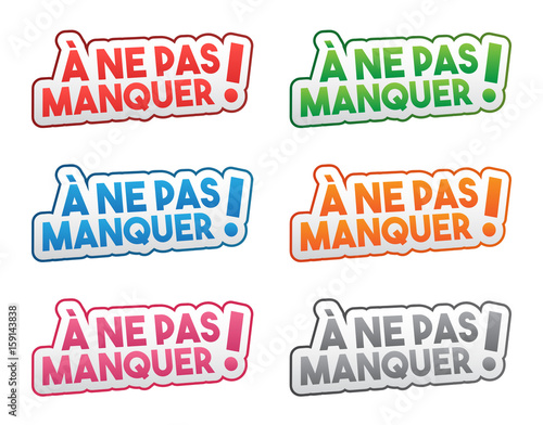 à Ne Pas Manquer Bandeau étiquette Fichier Vectoriel Libre De