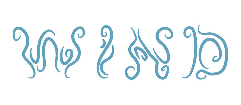 Windy Font Windy Font By NYA Letter · Creative Fabrica