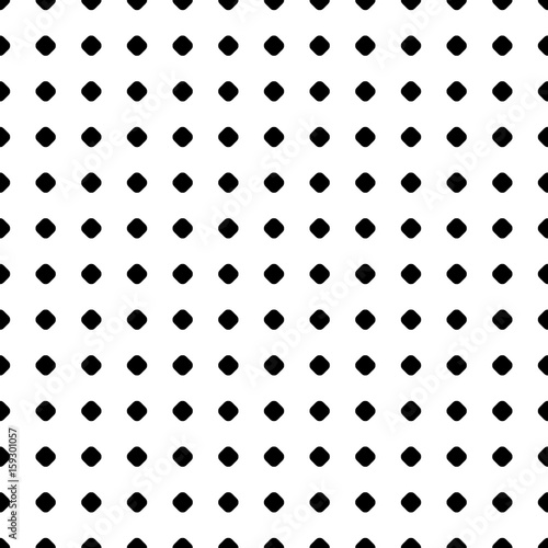 Polka Dot Pattern Vector Seamless Texture Abstract Black And White Geometric Backdrop With