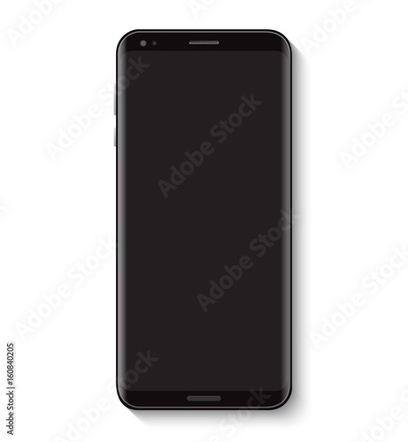 "Black Mobile Phone Top View" Stock image and royalty-free vector files ...