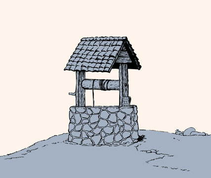 Stone Well Drawing