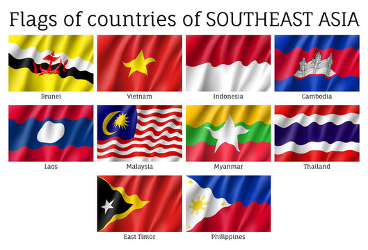 Asean Countries Flags