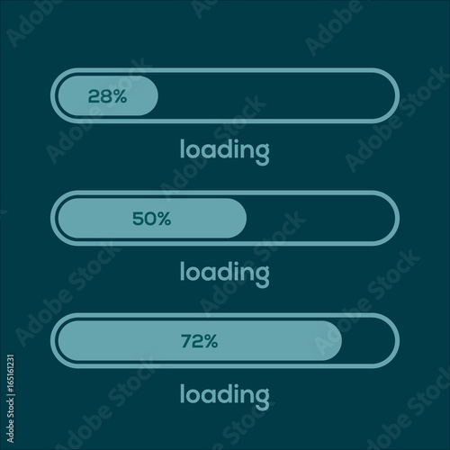 "Vector loading bar. Progress of downloading or uploading. Creative web ...