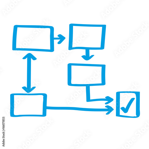 "Handgezeichnetes Prozess-Symbol in blau" Stockfotos und lizenzfreie ...