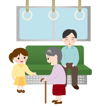 「席を譲る」の写真素材 | 8,220件の無料イラスト画像 | Adobe Stock