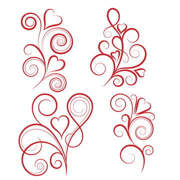 Decorative Heart Scrolls