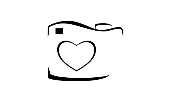 Logo Camera Heart Lens