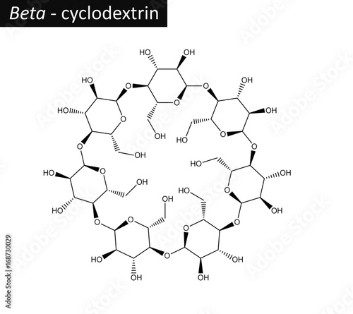 "Molecular structure of beta cyclodextrin" Stock photo and royalty-free ...